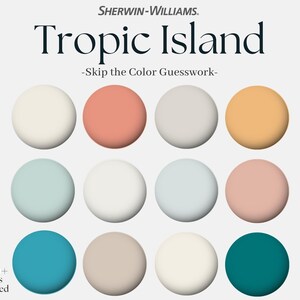 Sherwin Williams Paint Palette: Tropic Island Sherwin - Etsy