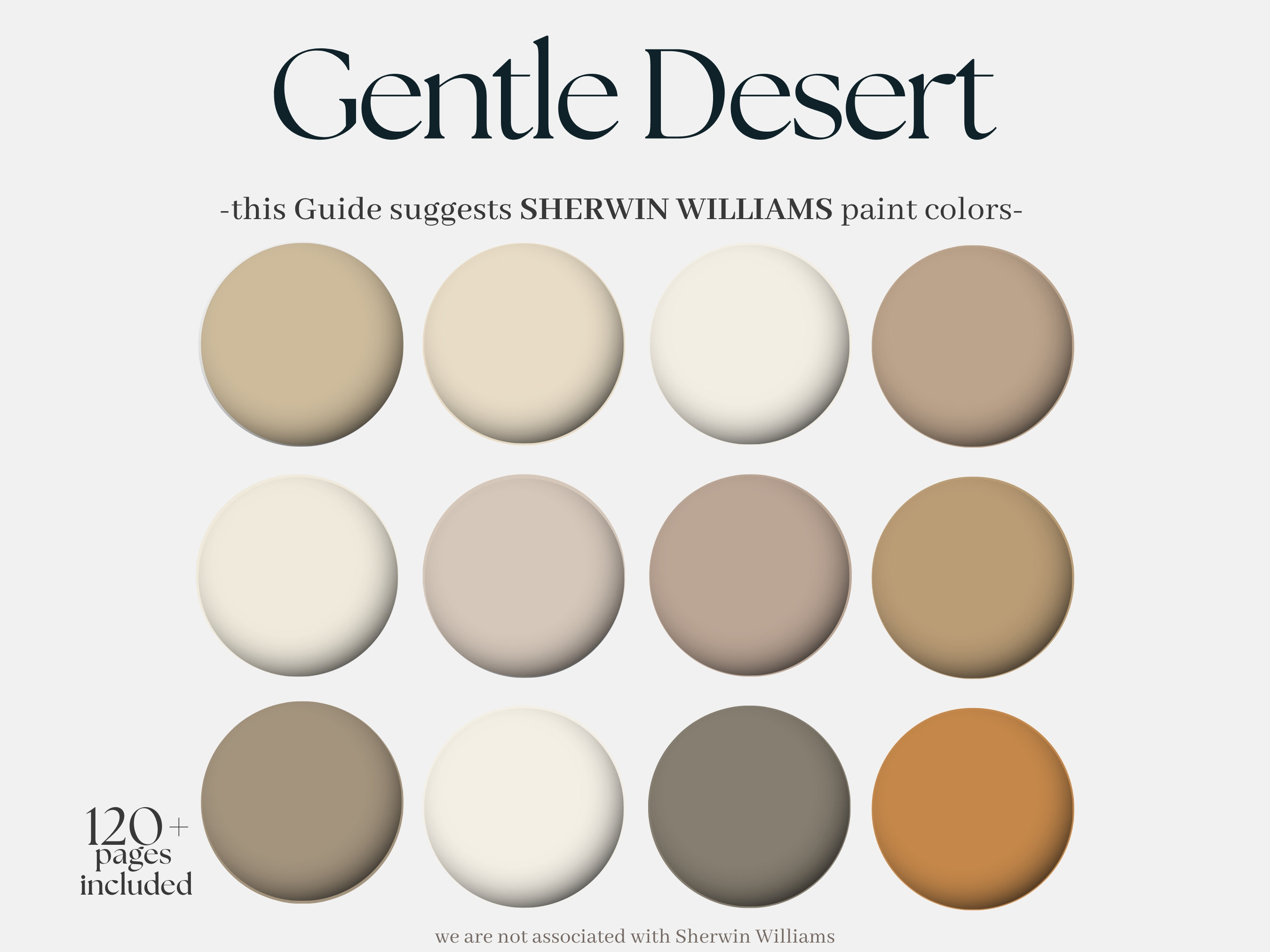 Sherwin Williams Color Palette Gentle Desert 12 Sherwin Williams Paints to Design Your Whole House Neutral Earthed Toned Interior Palette Etsy UK