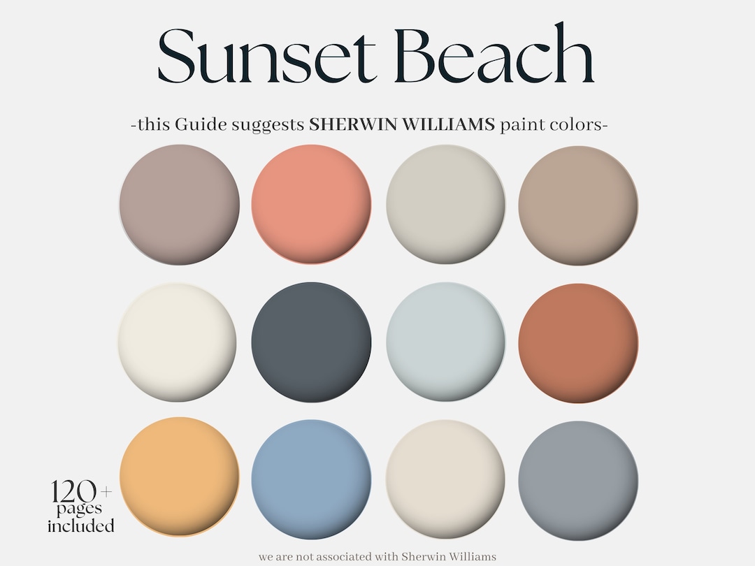 Sherwin-williams Coastal Color Palette: Sunset Beach, 12 Sherwin ...