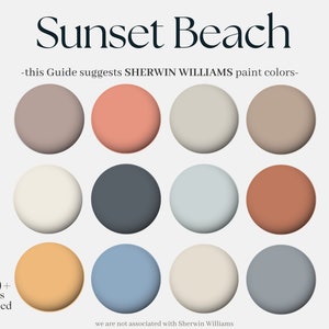 Sherwin-williams Coastal Color Palette: Sunset Beach, 12 Sherwin ...