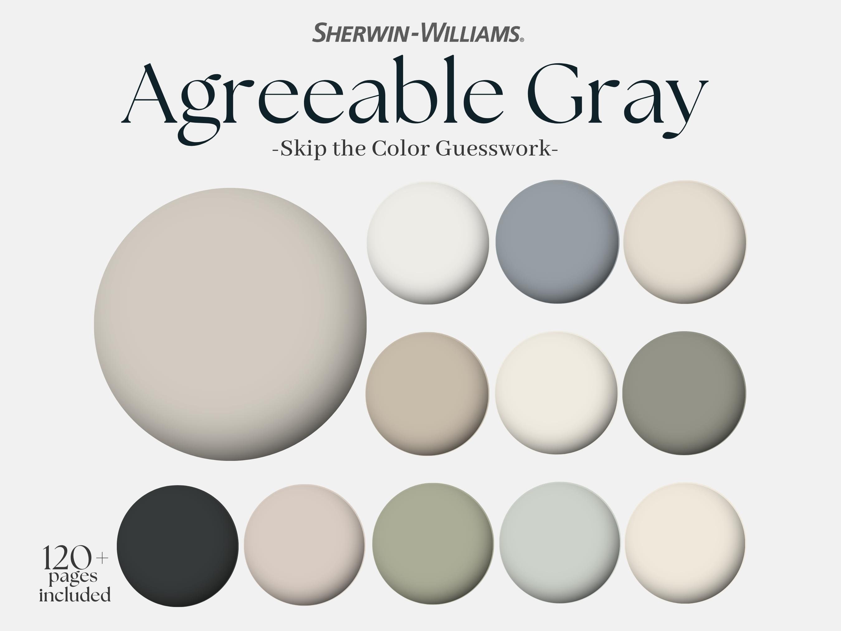 Sherwin-williams Agreeable Gray Color Palette Paint Your - Etsy