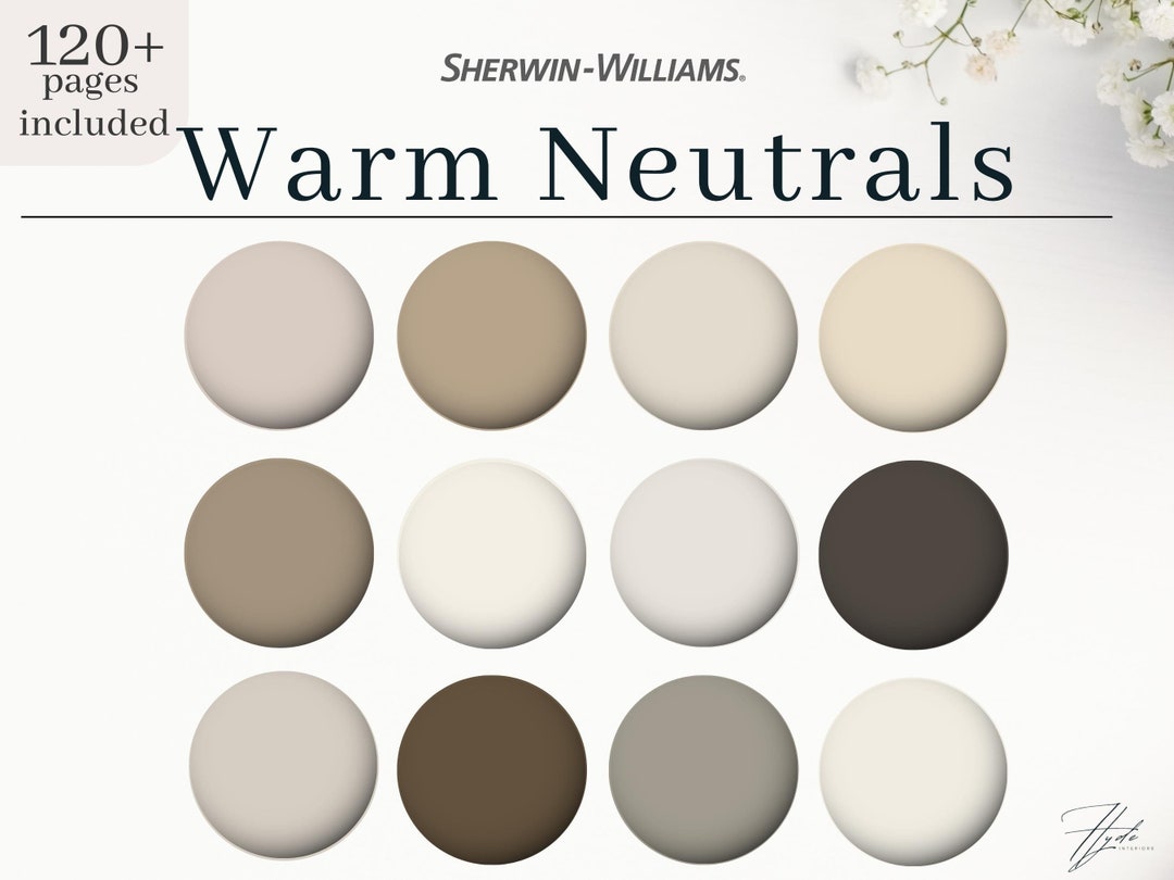 Sherwin-williams Color Paint 12 Sherwin Williams Colors: Warm - Etsy