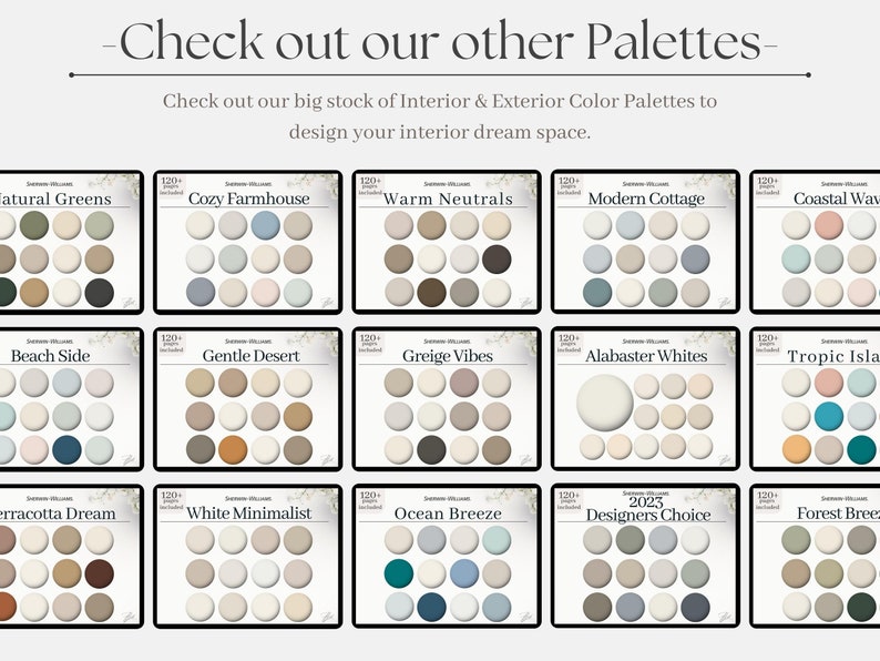 Sherwin-williams Color Palette Bundle: French Country, 10 Paint ...