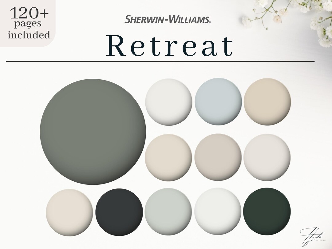 Sherwin-williams Color Designer Palette: Retreat 12 Sherwin - Etsy