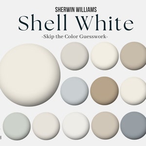 Sherwin-williams Coastal Color Palette: Shell White 12 - Etsy