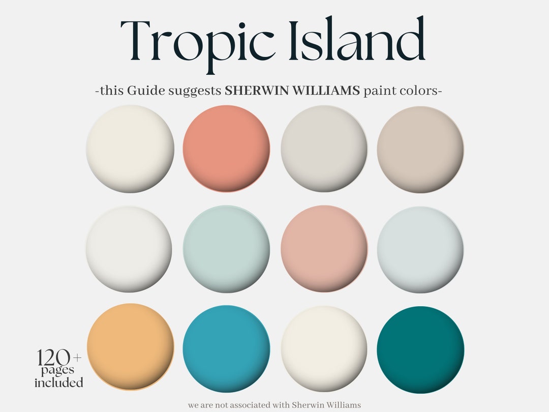 Sherwin Williams Paint Palette: Tropic Island, Sherwin Williams Coastal ...