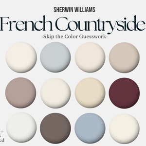 Sherwin-williams Paint Palette: French Countryside 12 Sherwin - Etsy