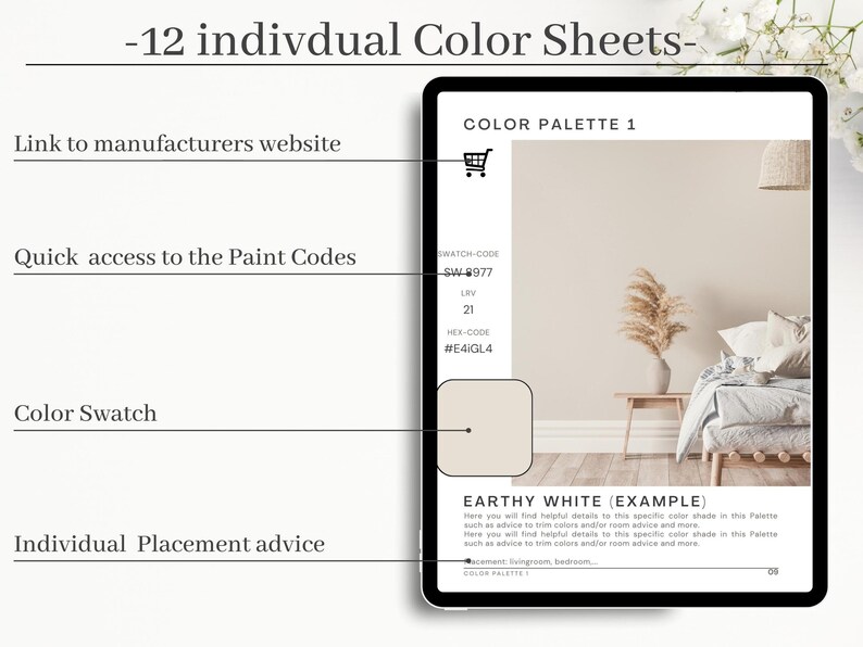 White Minimalist Sherwin-williams Color Palette 12 Sherwin - Etsy