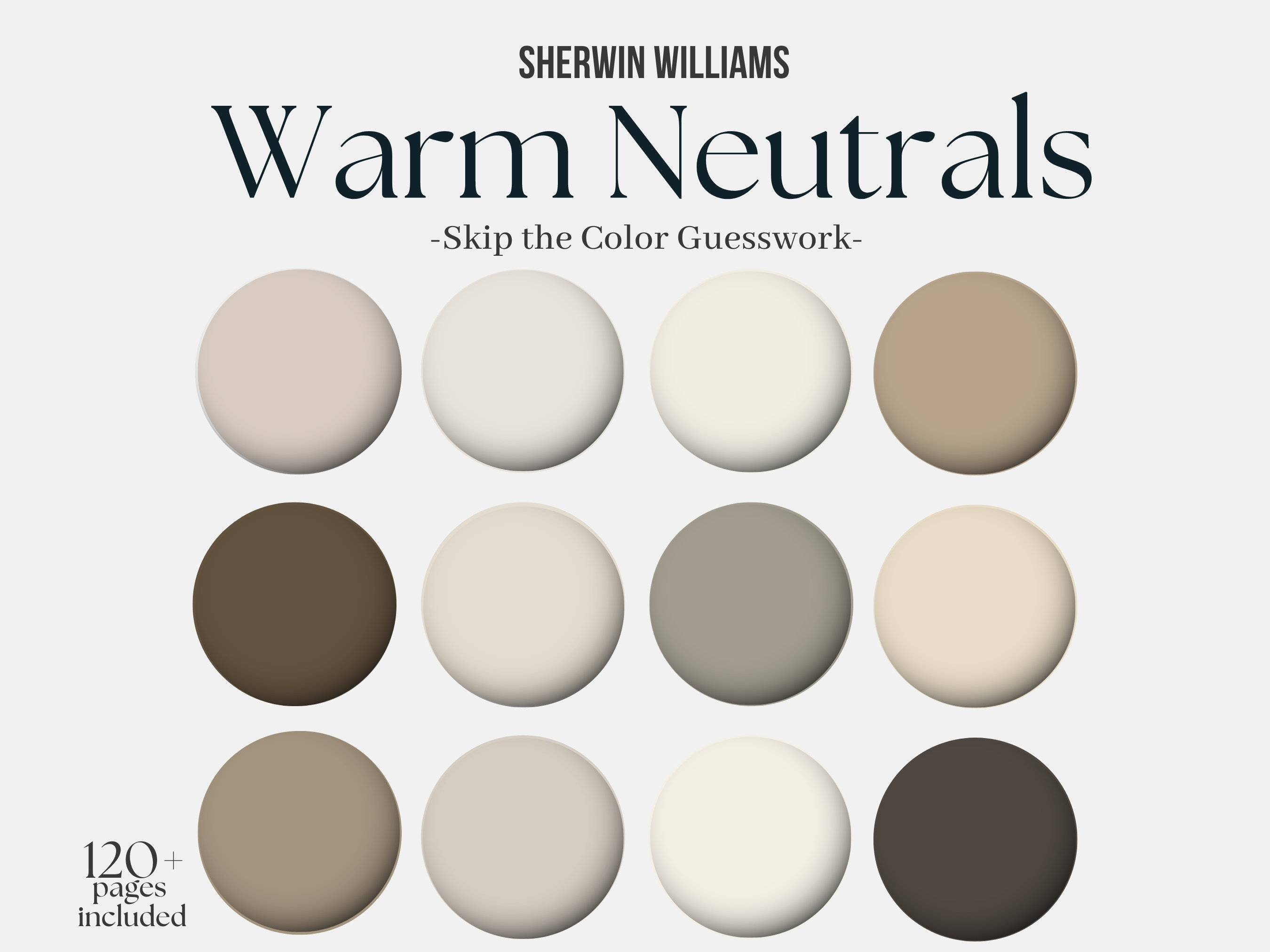 Sherwin-williams Color Paint 12 Sherwin Williams Colors: Warm - Etsy Canada