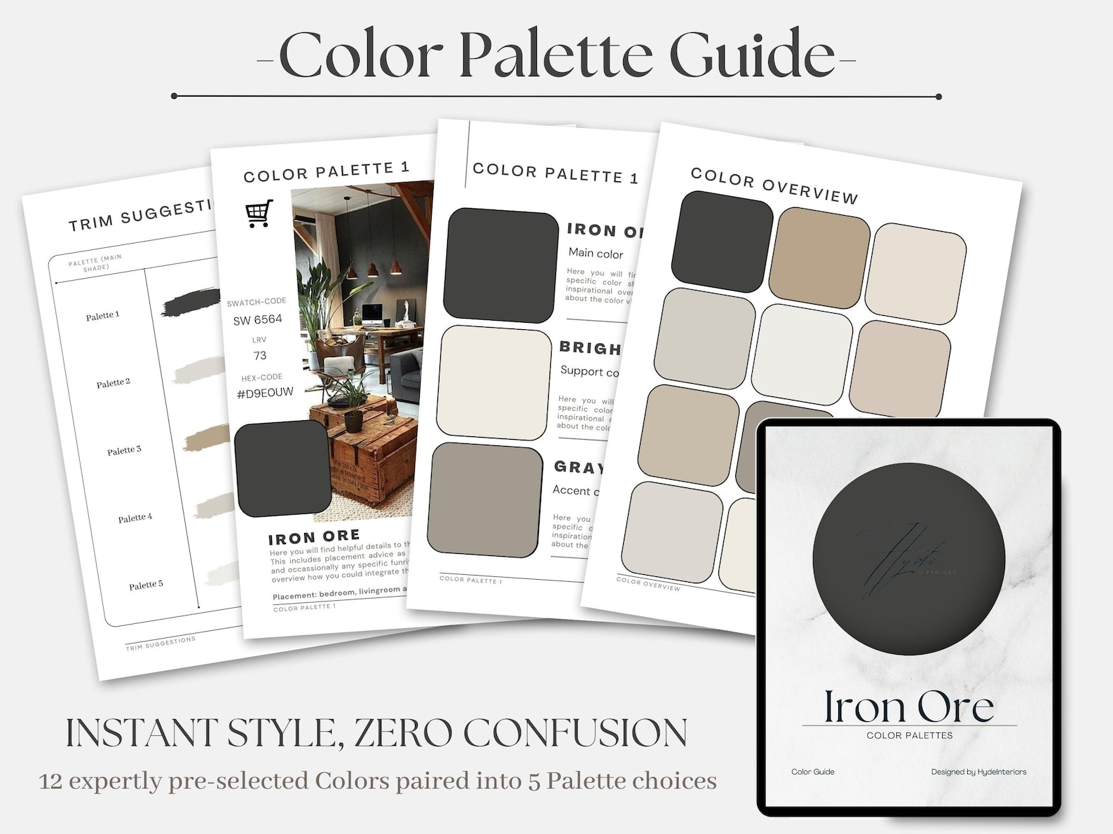 Sherwin-williams Color Designer Palette: Iron Ore, 12 Sherwin Williams ...