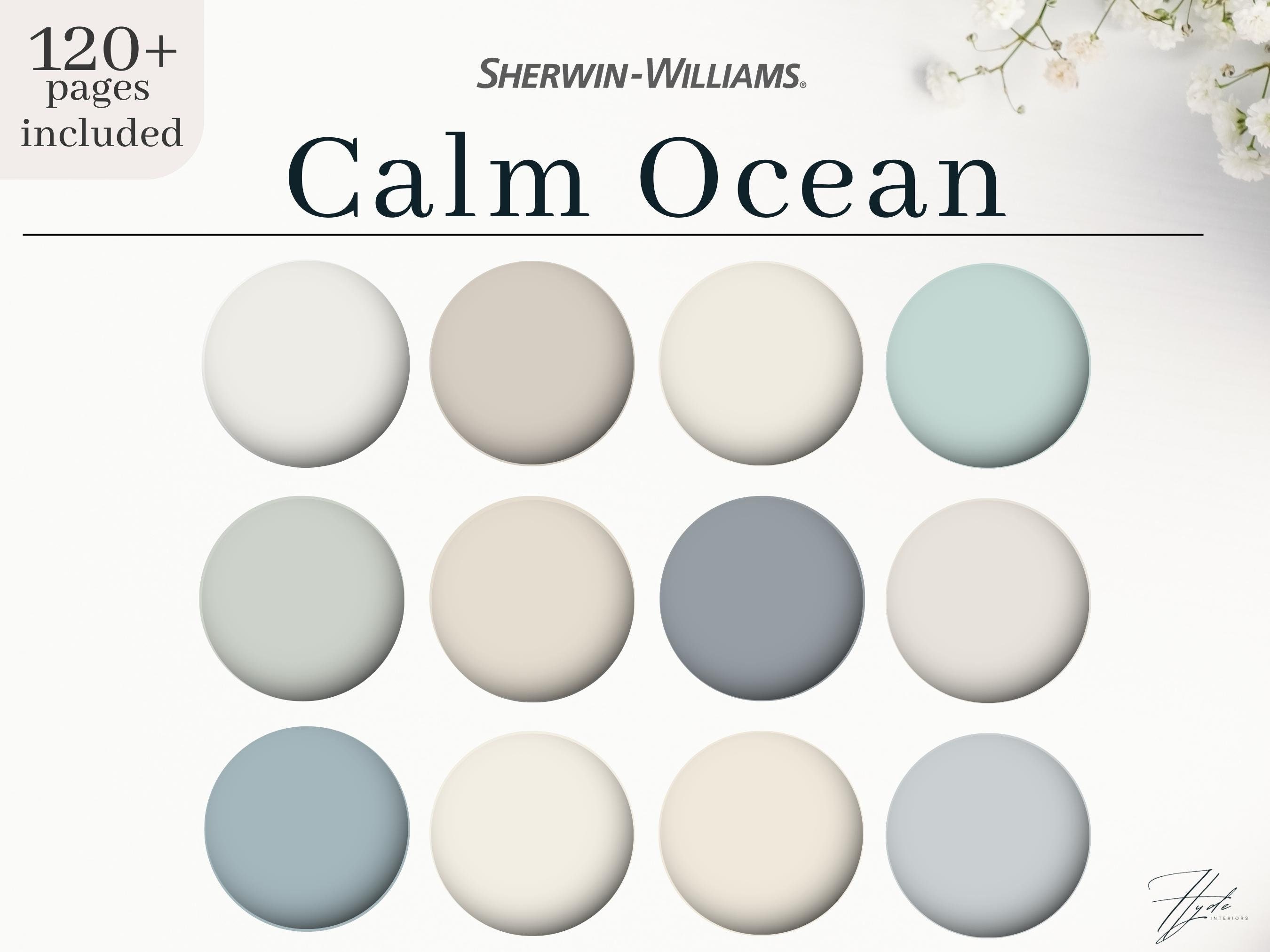 Sherwin-williams Color Palette: Calm Ocean 12 Sherwin - Etsy