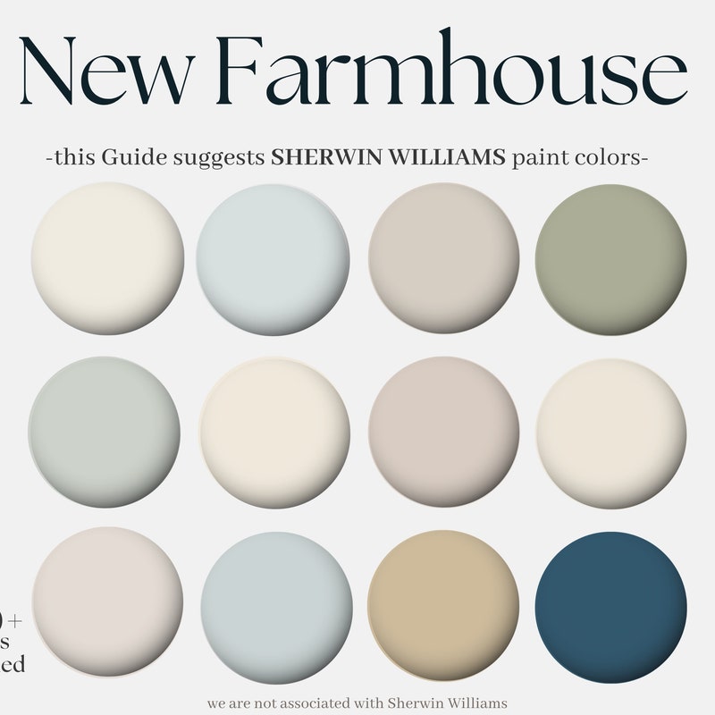 Sherwin Williams Farmhouse Paint Colors - Etsy