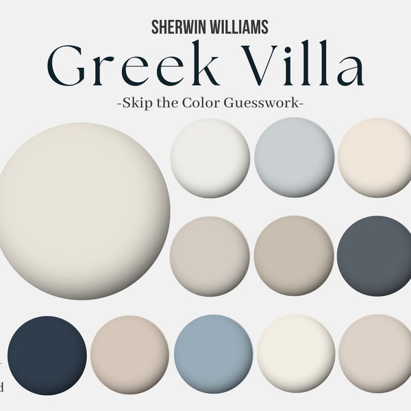 Greek Villa Color Palette - Etsy