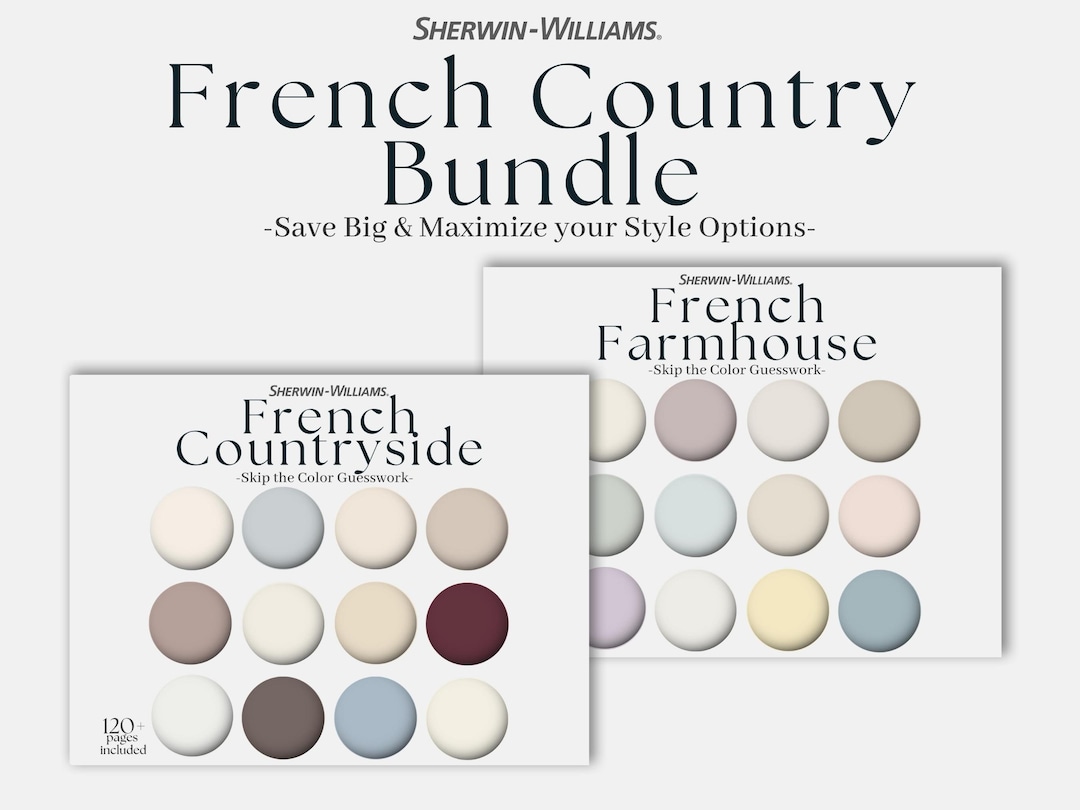 Sherwin-williams Color Palette Bundle: French Country, 10 Paint ...