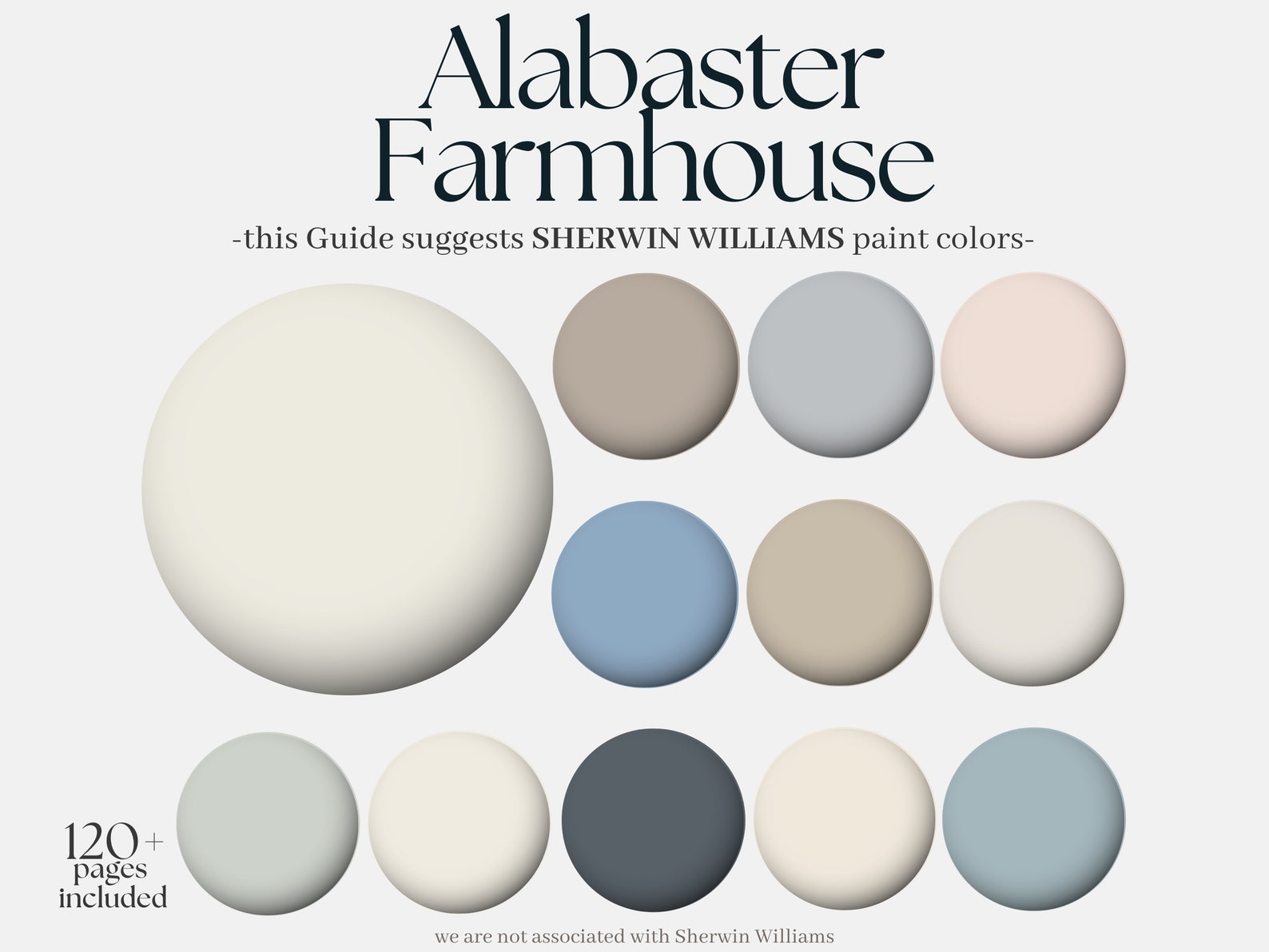 Farmhouse Alabaster Paint Palette- Sherwin Williams Colors- House Paint ...