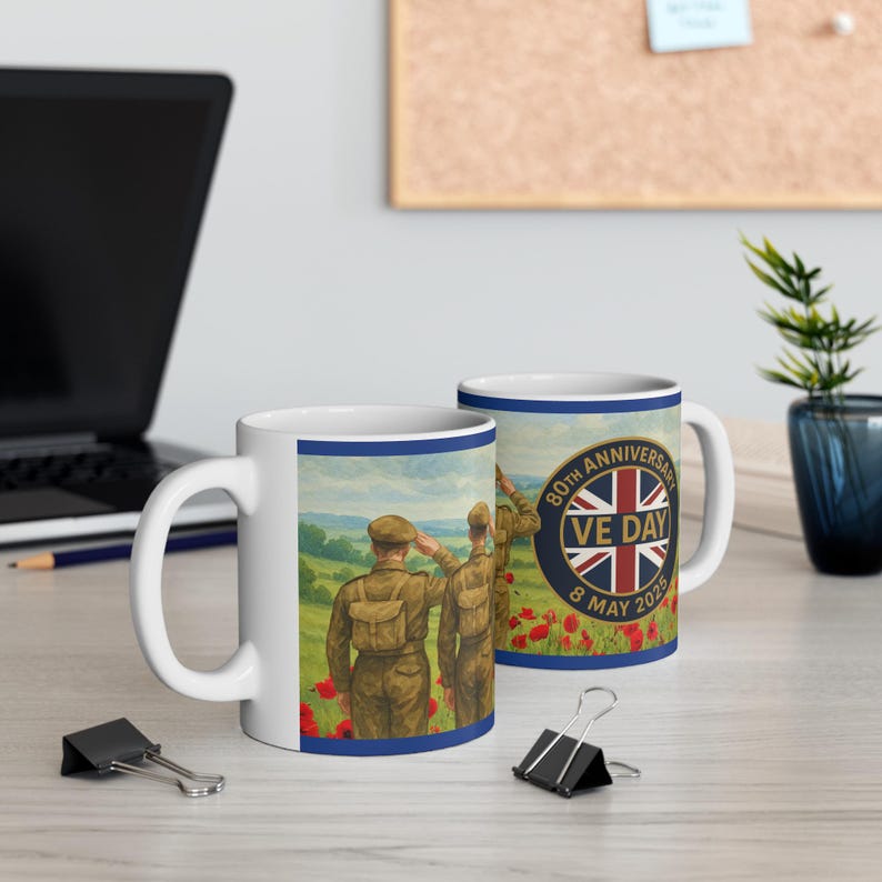 VE Day 80th Anniversary Mug 8 May 2025 | WW2 Commemorative Gift ...
