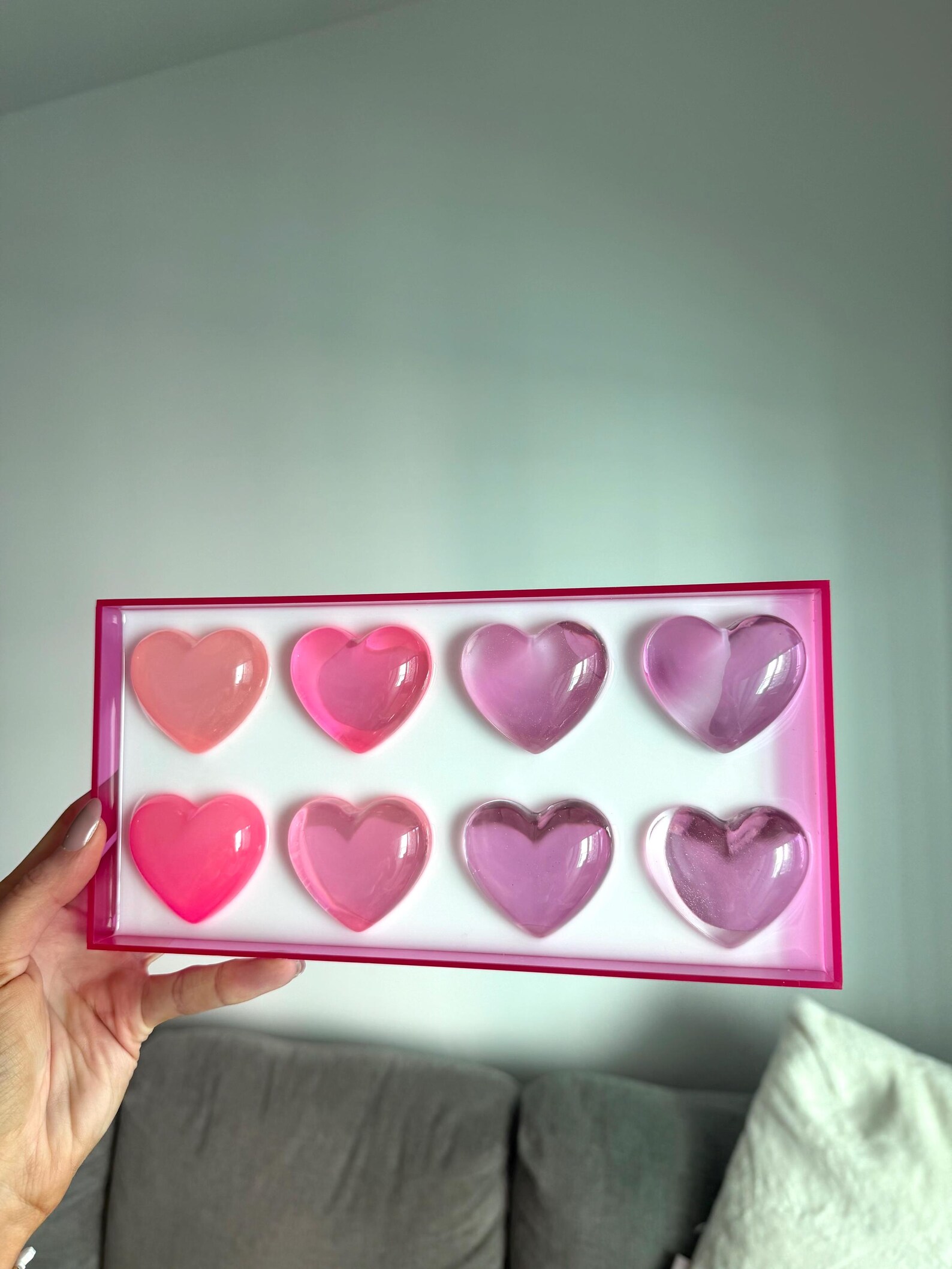 Pink Ombré Resin Heart Wall Art, 3D Pop Art - Etsy