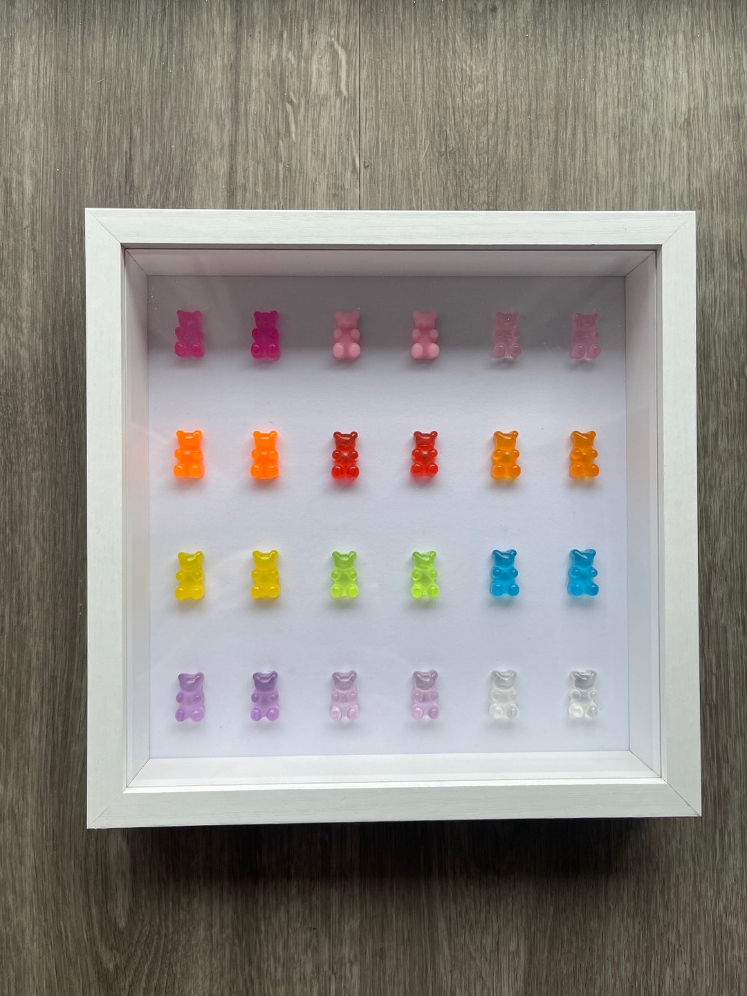 Resin Gummy Bear Wall Art, Rainbow, Wall Decor, Shadow Box - Etsy