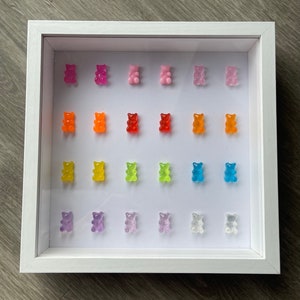 Resin Gummy Bear Wall Art, Rainbow, Wall Decor, Shadow Box - Etsy