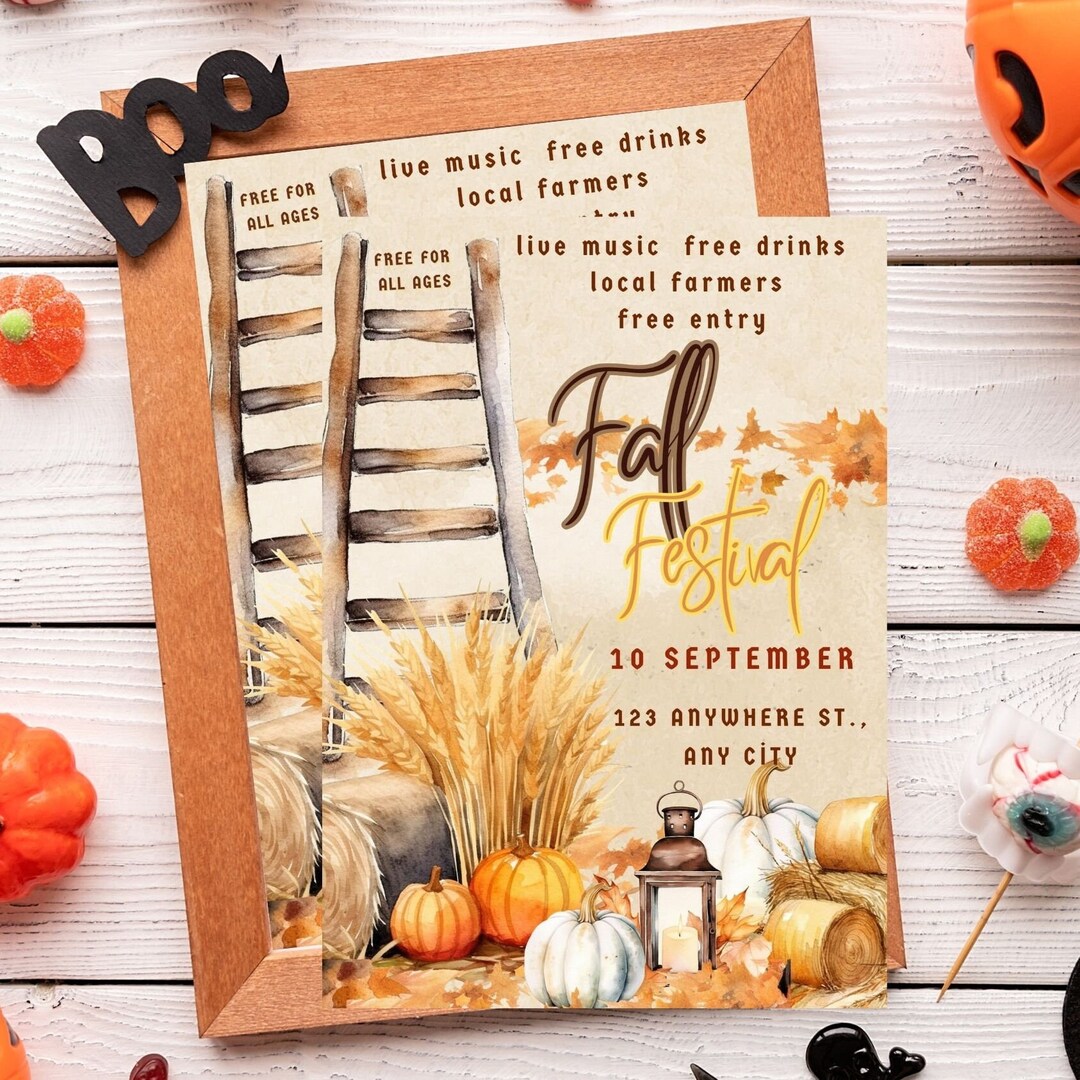 Country Fall Event Flyer, Custom Flyer, Vendor Flyer,fall Market Flyer ...