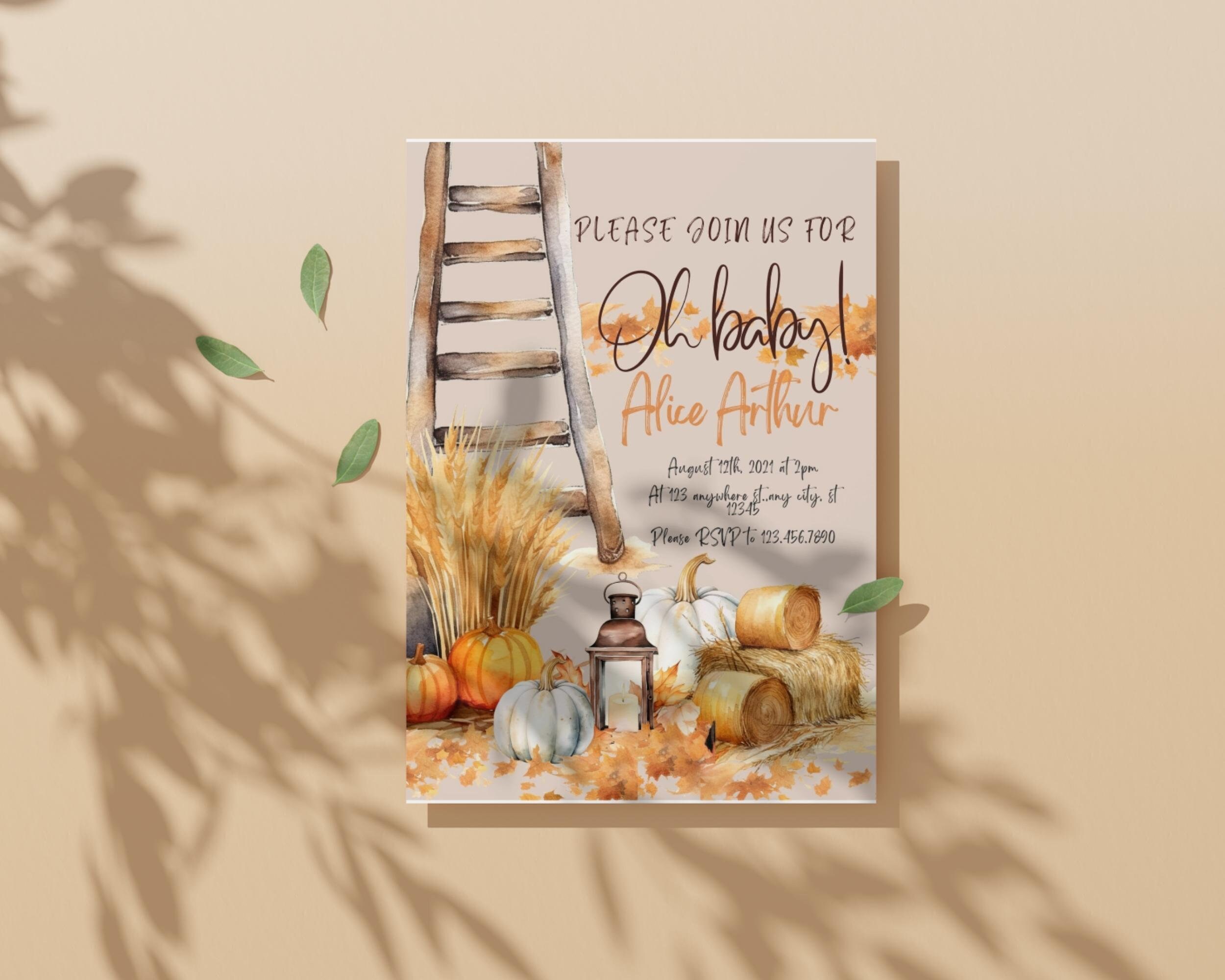 EDITABLE / Fall Harvest Flyer / Poster Pumpkins Halloween Invitation ...