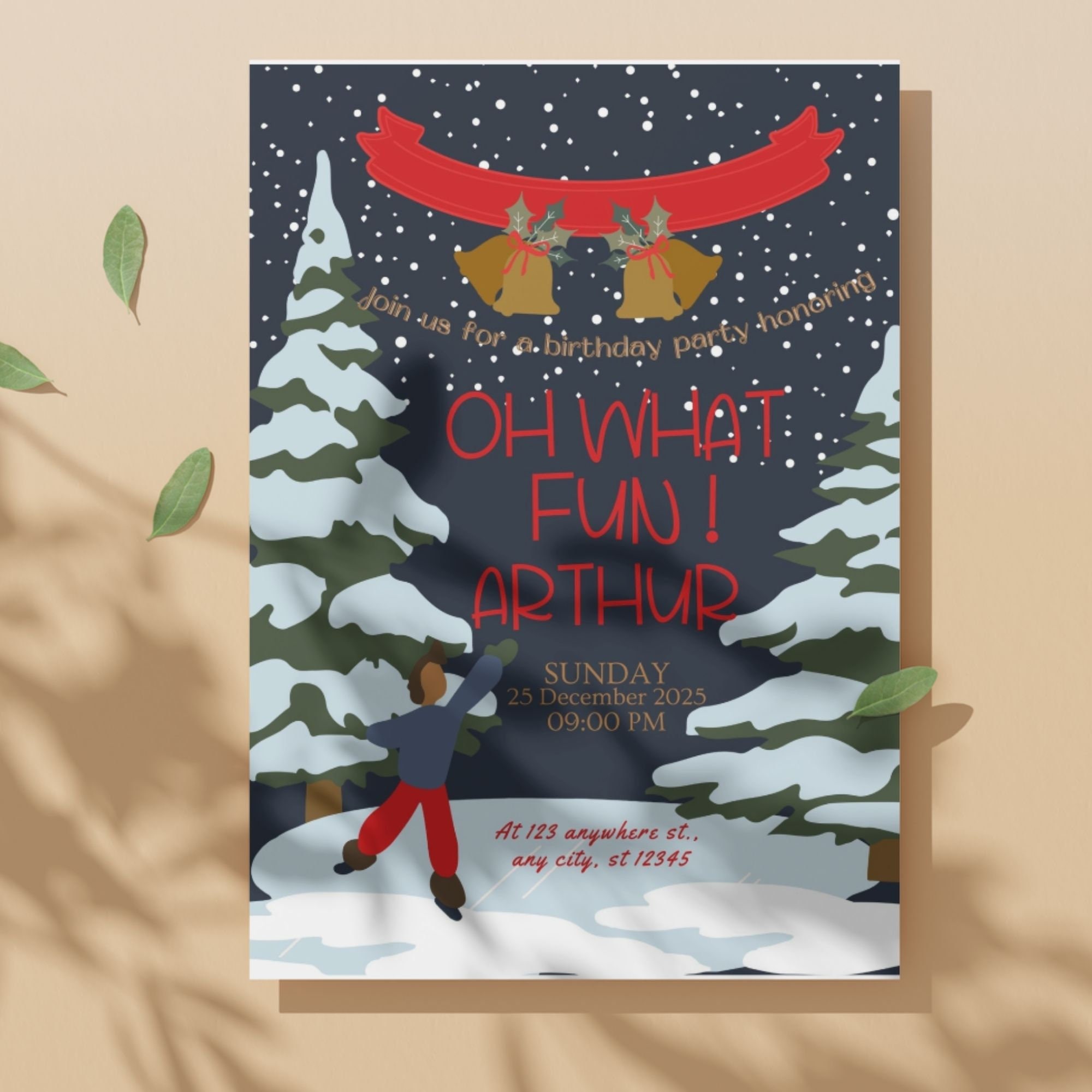 EDITABLE Christmas Party Invitation Template Holiday Party Invitation ...