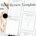 Book Review Template, Simple Book Review Printable, A4 A5 Letter Half ...