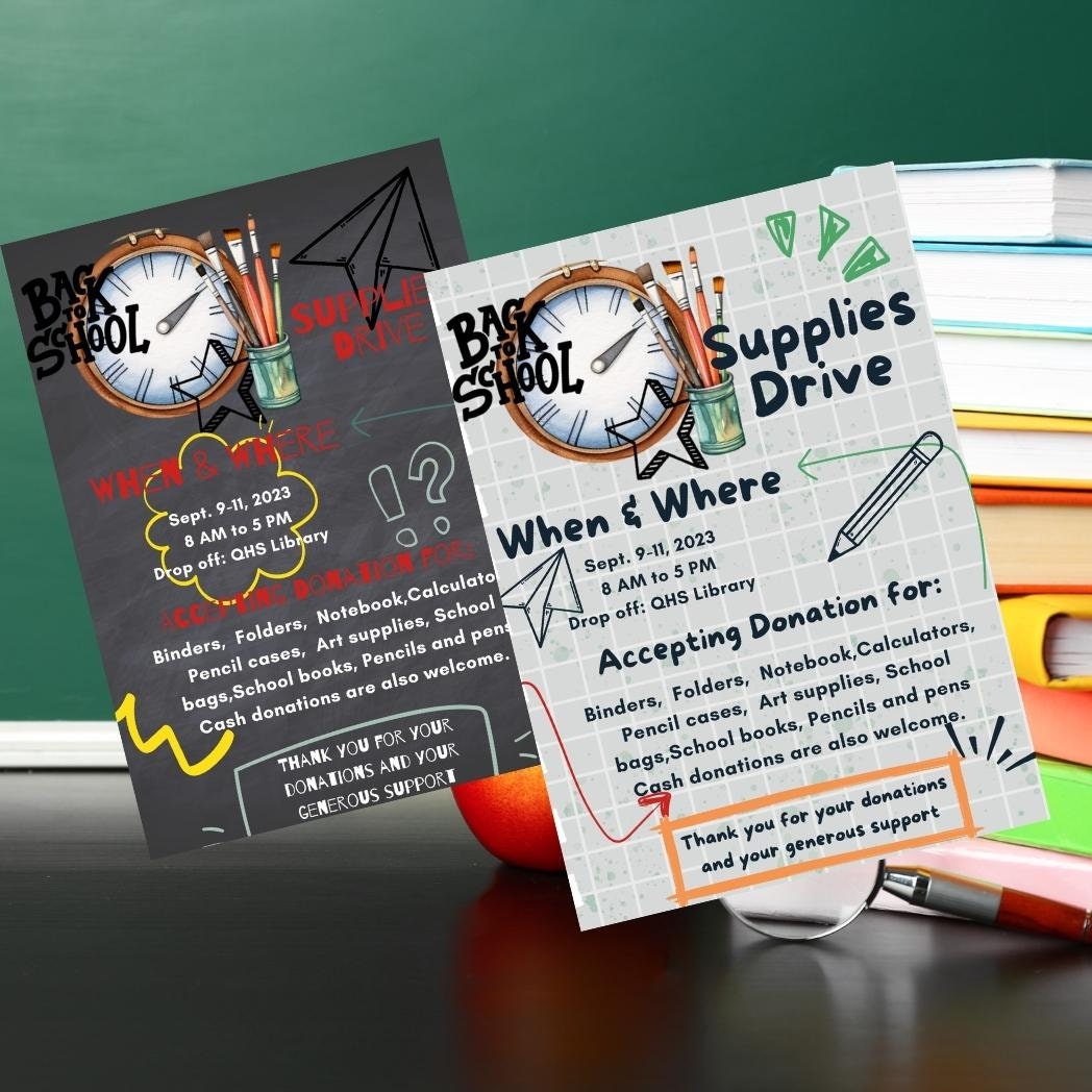 EDITABLE Back to School Supply Drive, Back to School Supply Drive ...
