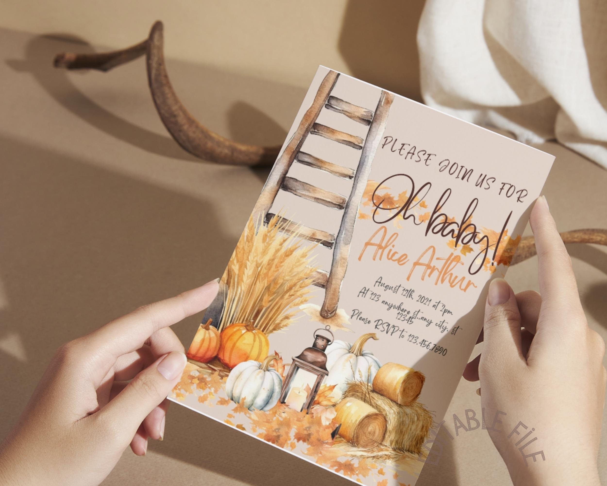 EDITABLE / Fall Harvest Flyer / Poster Pumpkins Halloween Invitation ...