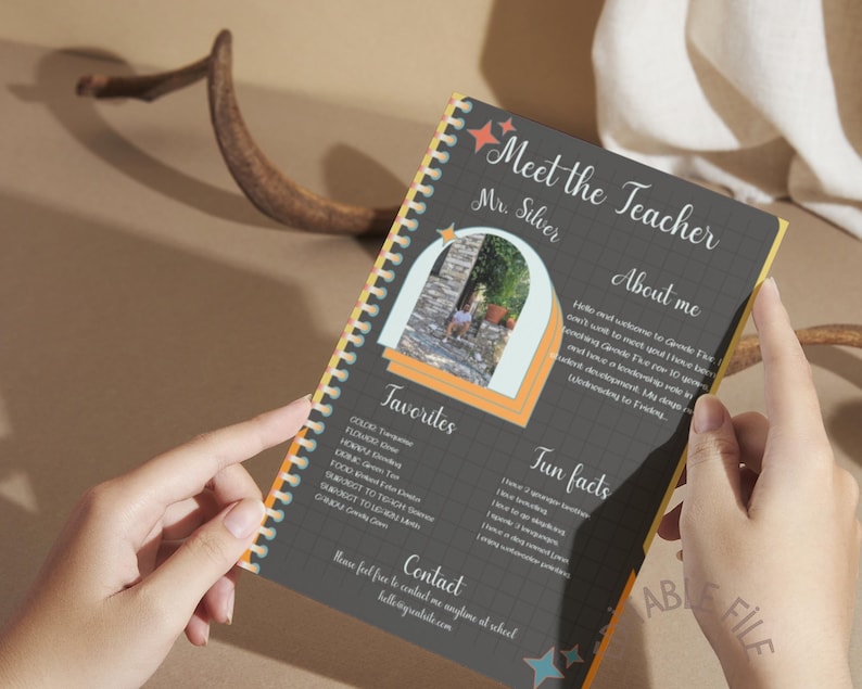 Meet the Teacher Editable Canva Template, Terto Classroom Decor, Back ...