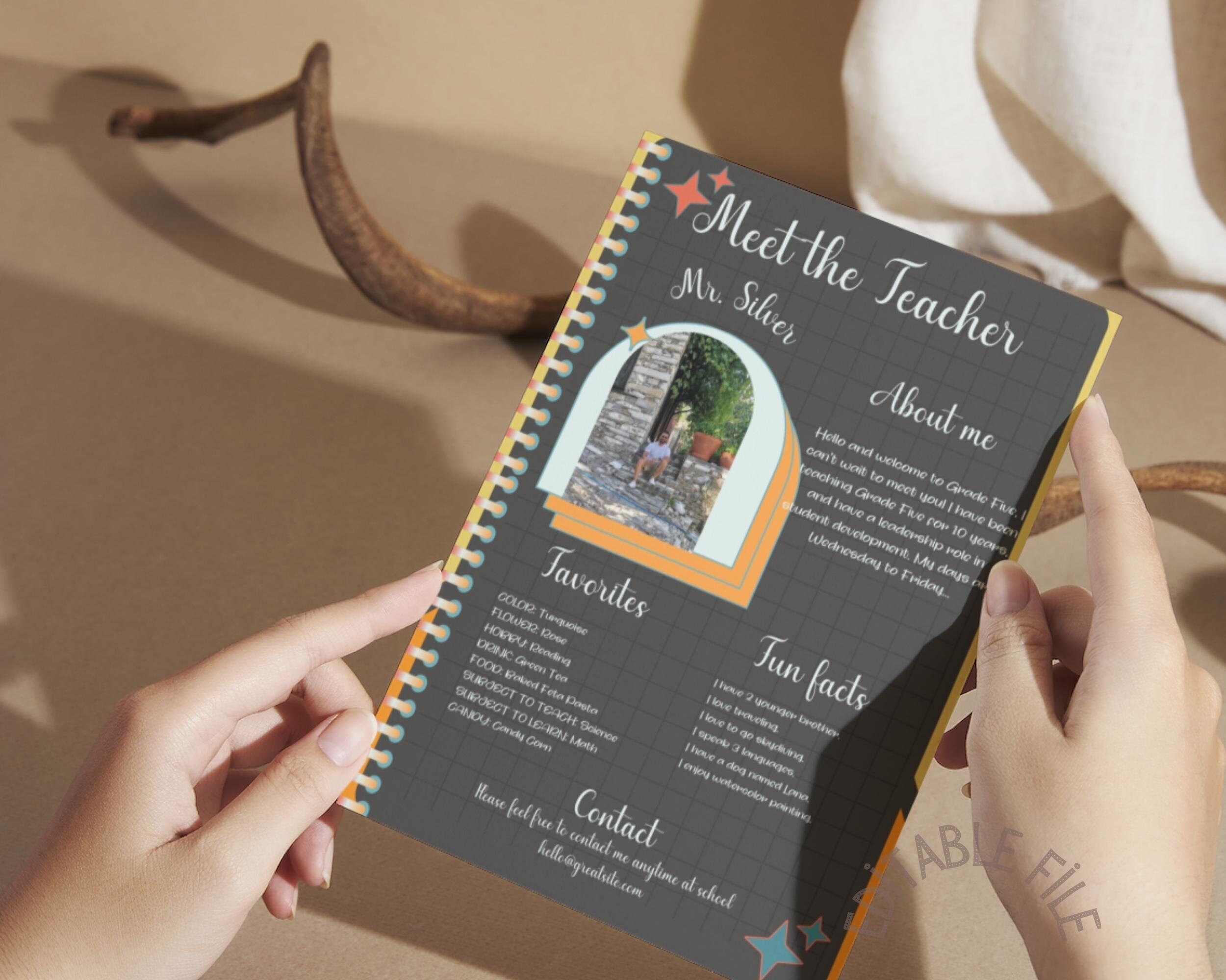 Meet the Teacher Editable Canva Template, Terto Classroom Decor, Back ...