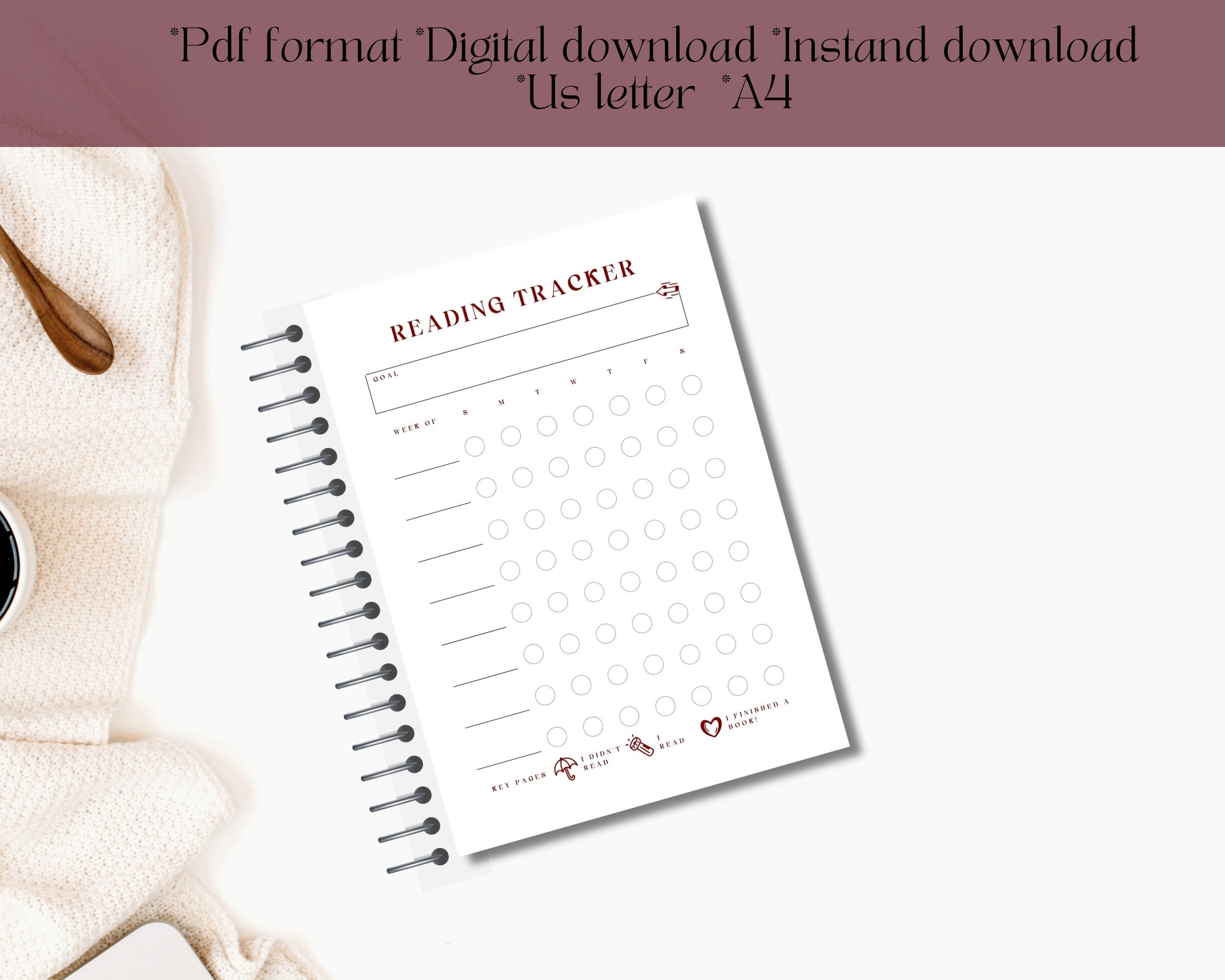 Printable Book Review Template, Book Reader Inserts, Book Worm, Avid ...