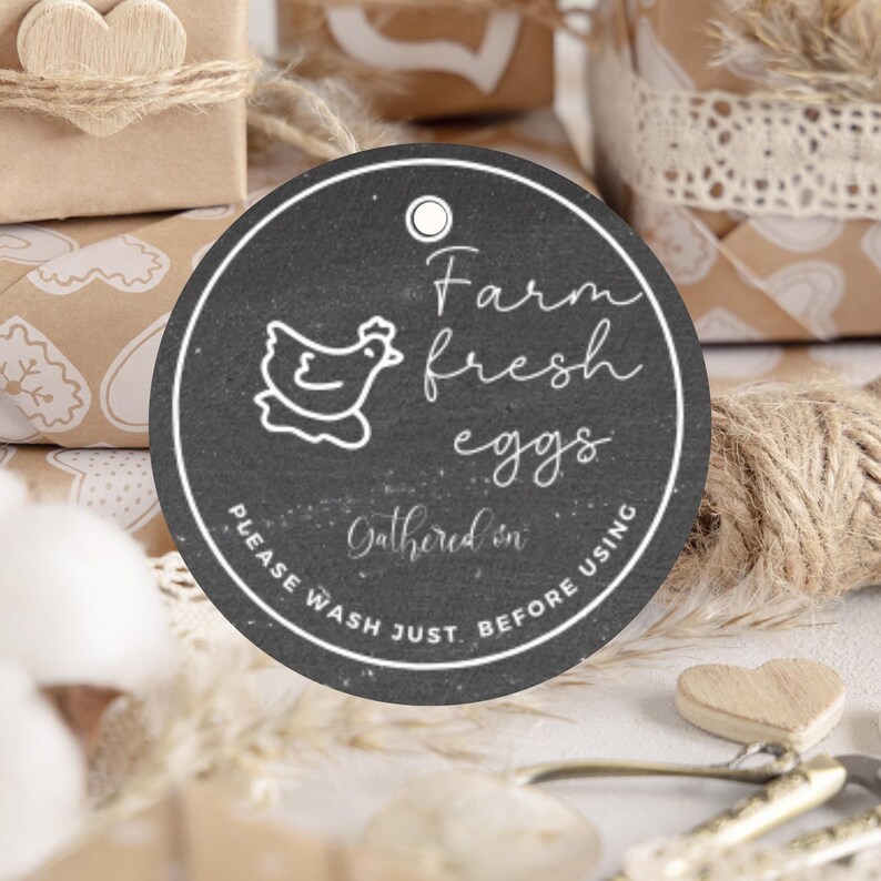 Editable Egg Handling Instructions Sticker Template, Printable Fresh ...