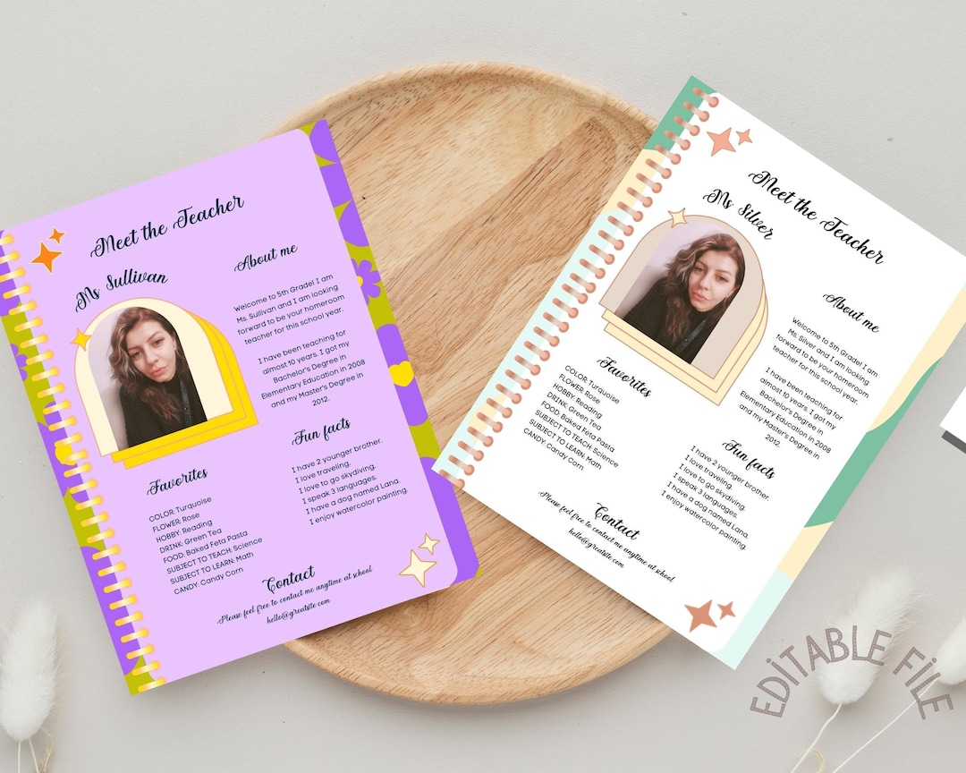 Meet the Teacher Editable Canva Template, Terto Classroom Decor, Back ...