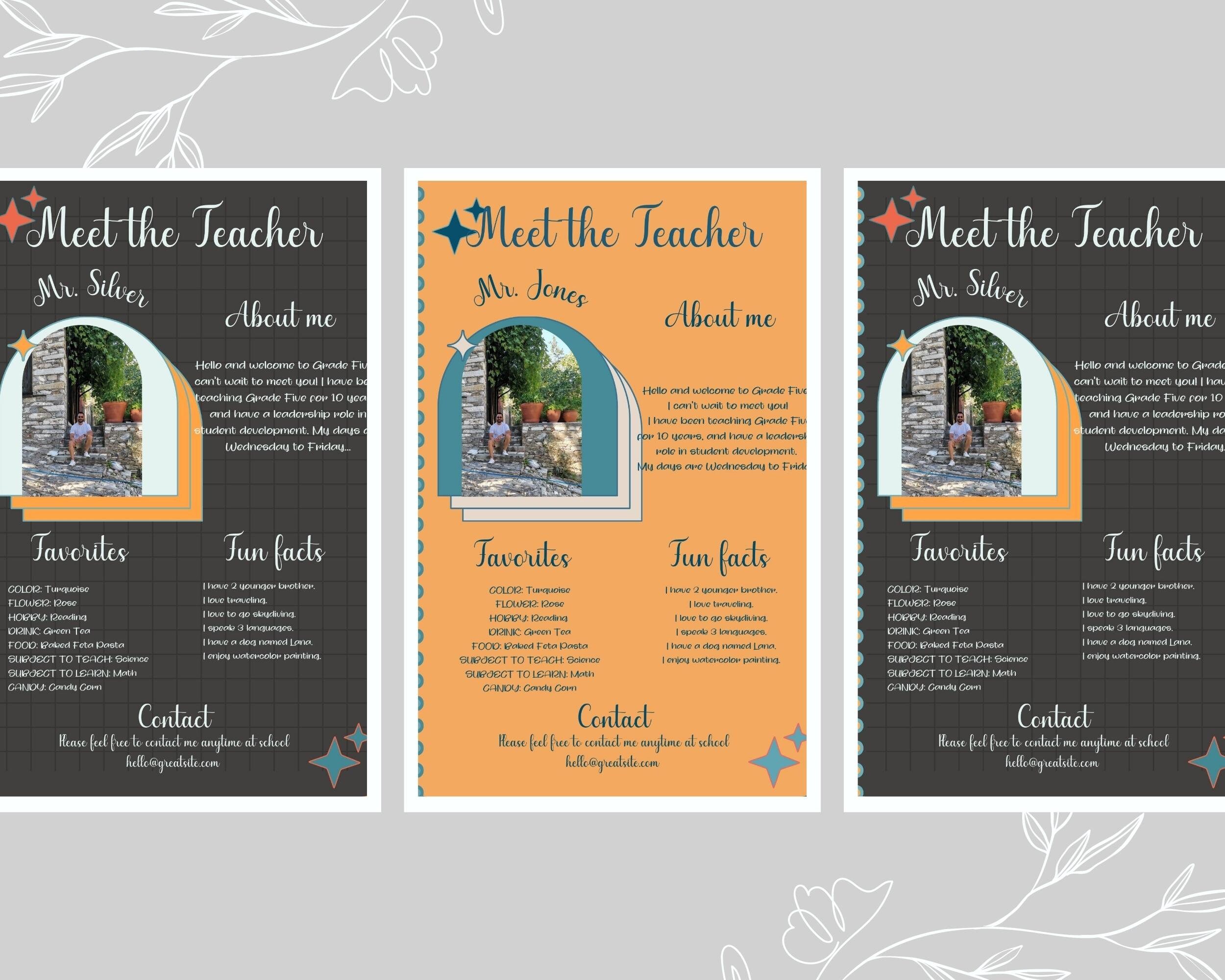 Meet the Teacher Editable Canva Template, Terto Classroom Decor, Back ...