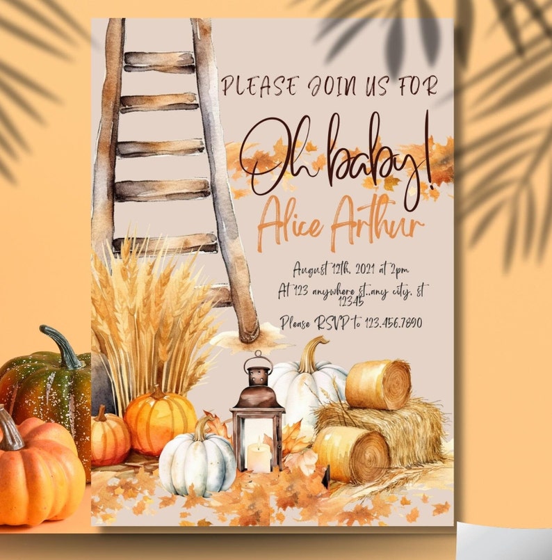 EDITABLE / Fall Harvest Flyer / Poster Pumpkins Halloween Invitation ...