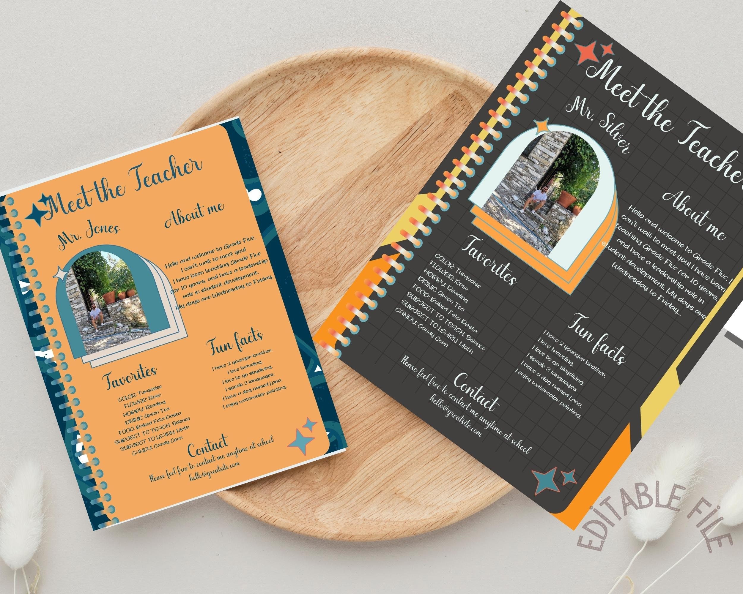 Meet the Teacher Editable Canva Template, Terto Classroom Decor, Back ...