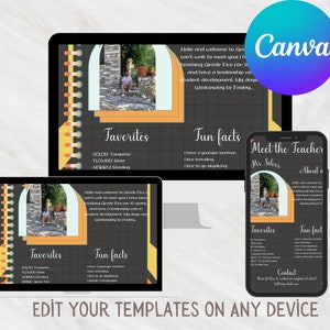 Meet the Teacher Editable Canva Template, Terto Classroom Decor, Back ...