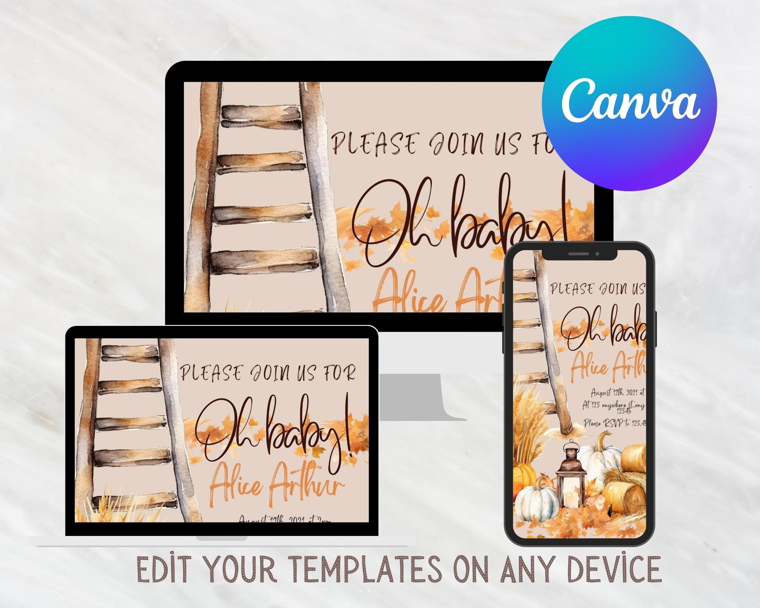 EDITABLE / Fall Harvest Flyer / Poster Pumpkins Halloween Invitation ...