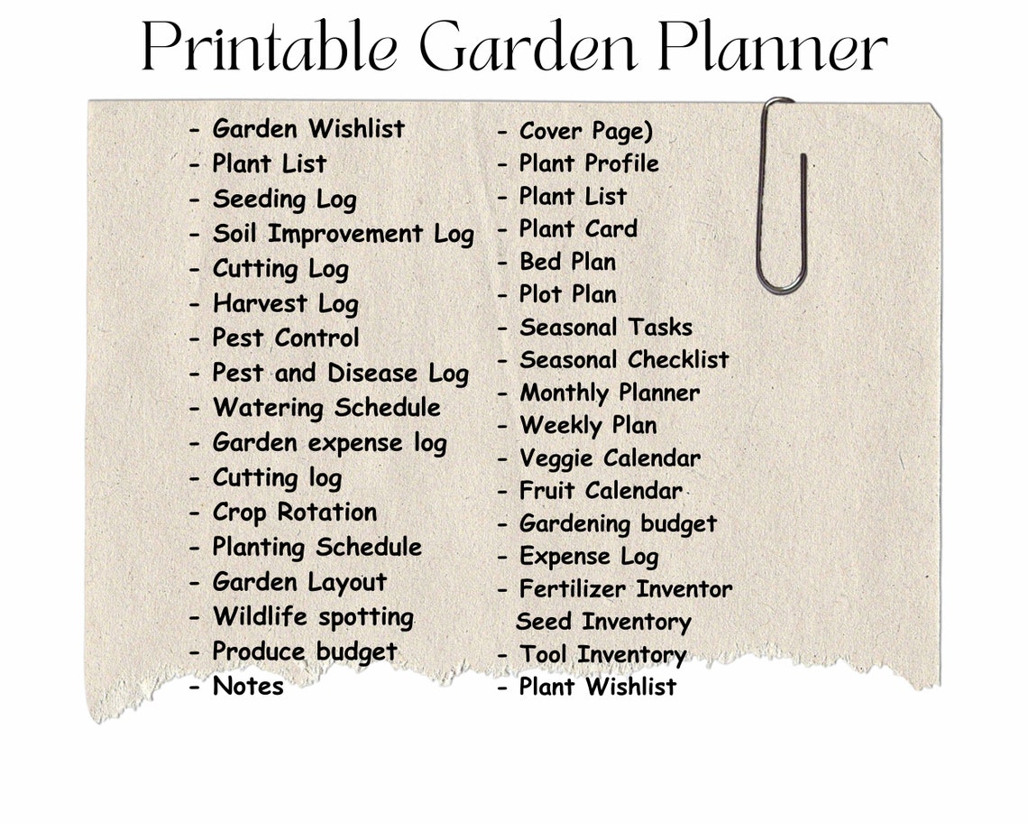 Editable Gardening Planner Printable, Garden Planner, Plant Planner ...