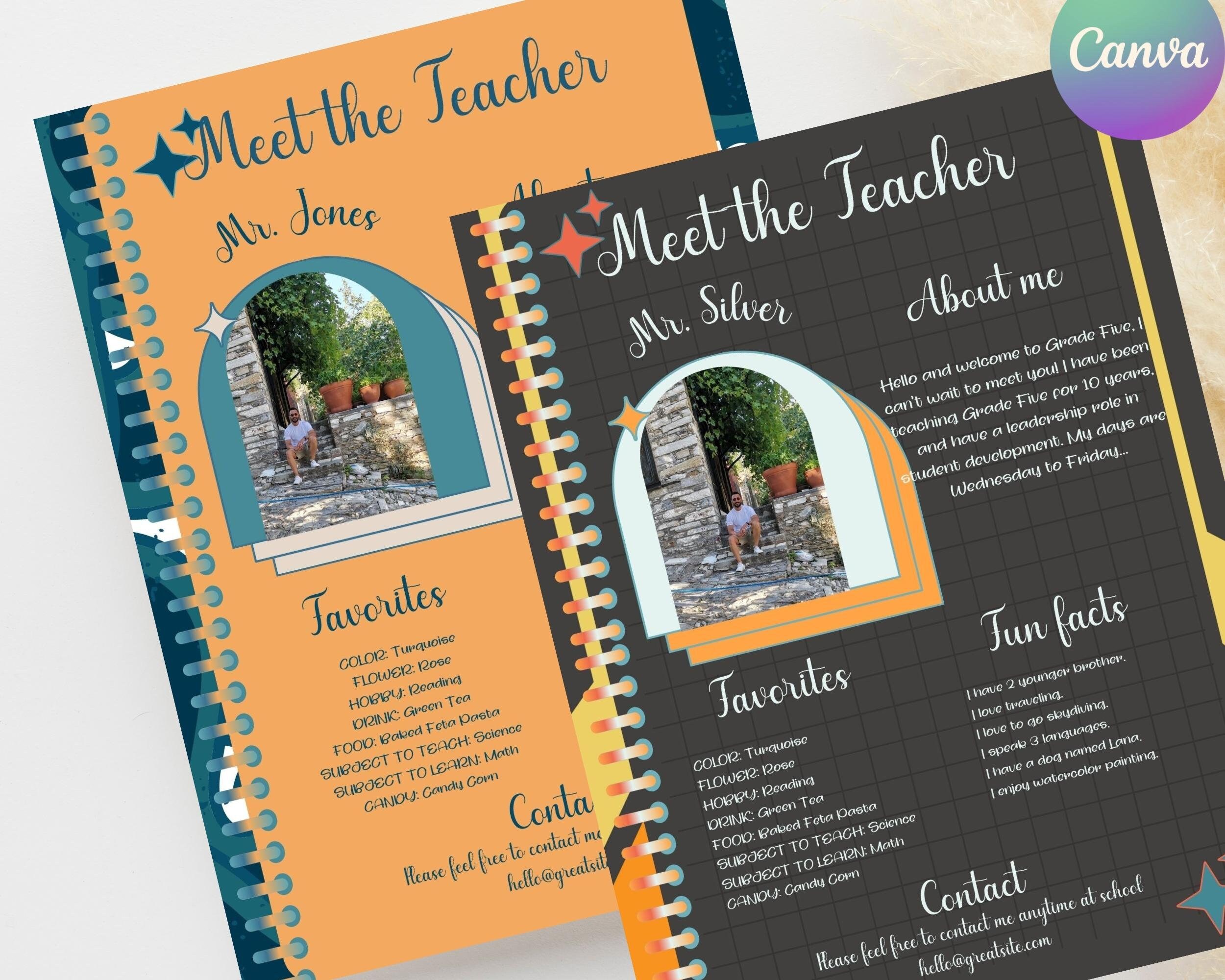 Meet the Teacher Editable Canva Template, Terto Classroom Decor, Back ...