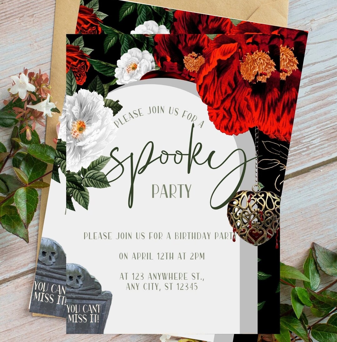 SPOOKY ONE Birthday Invite Halloween First Birthday - Etsy