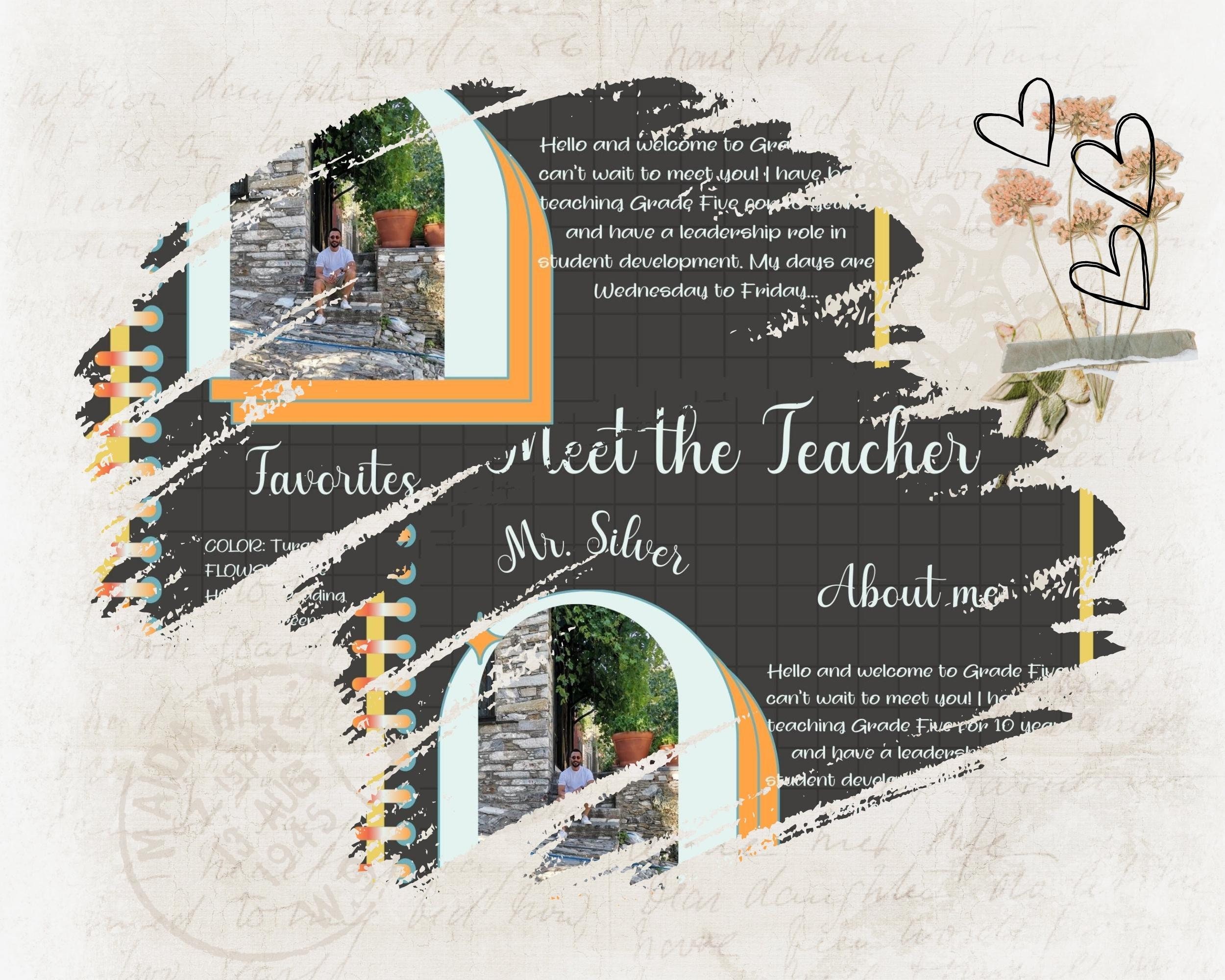 Meet the Teacher Editable Canva Template, Terto Classroom Decor, Back ...