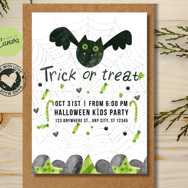 Editable Trunk or Treat Halloween Flyer, Trunk-or-treat Flyer, Cute ...