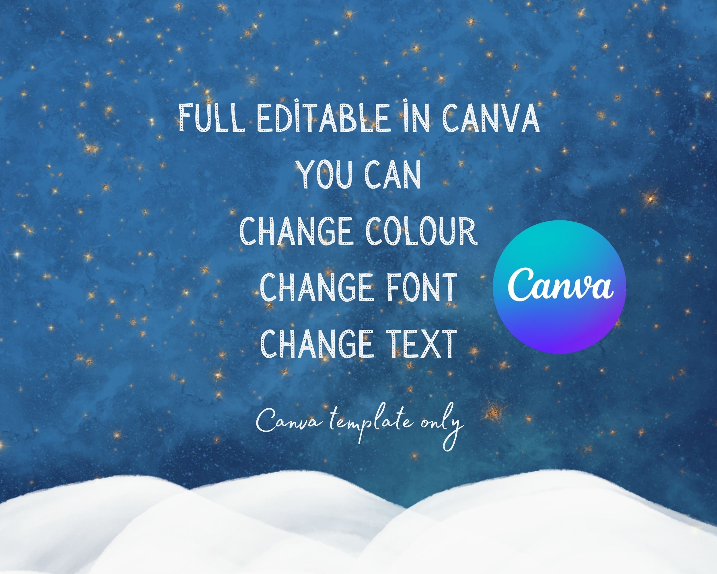 Editable Blue Winter Wonderland Birthday Invitation Winter - Etsy