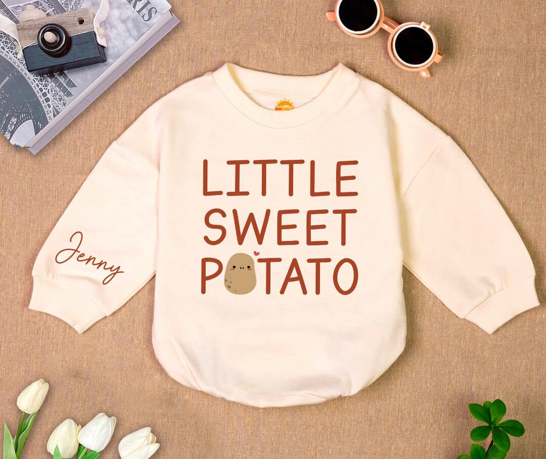 Little Sweet Potato Bubble Romper, Thanksgiving Infant Outfit, Sweet ...