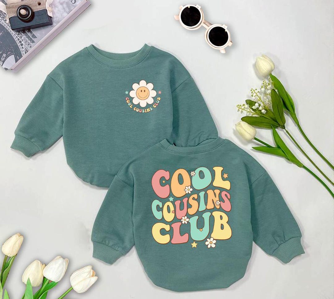 Big Cousin Club Romper Sweatshirt, Cool Cousin Club Baby Outfit ...