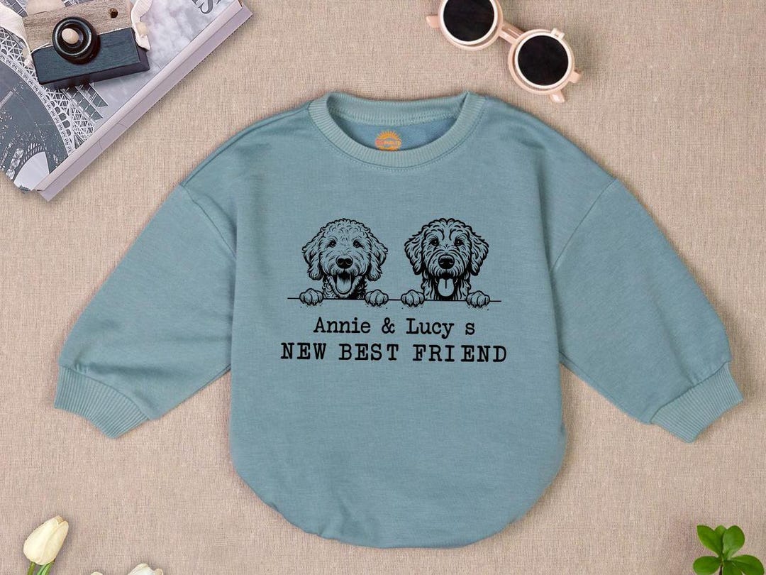 Pet's New Best Friend Romper, Custom Dog's Romper, Custom Name Baby ...