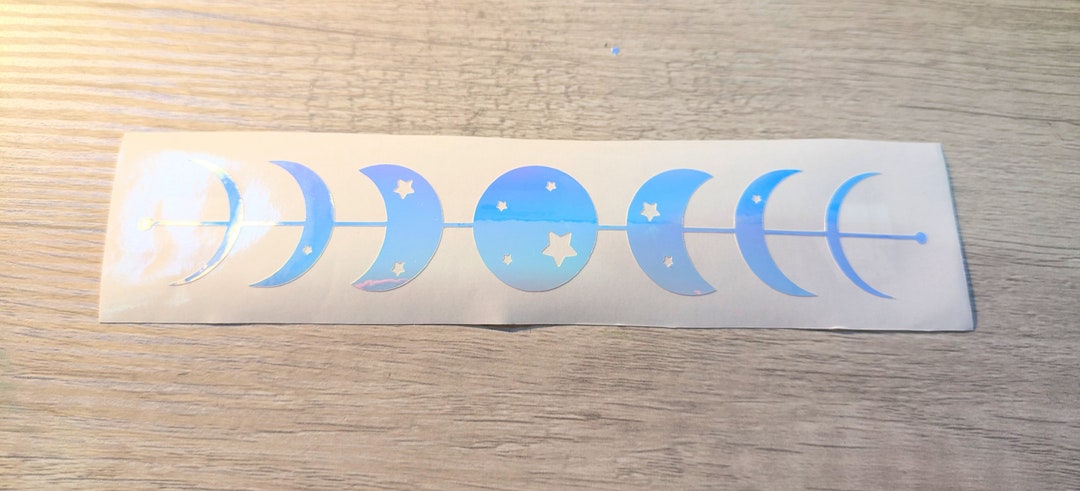 Waterproof Moon Phase Car Decal-vinyl Holographic Decal - Etsy