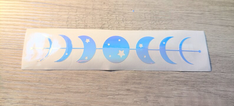 Waterproof Moon Phase Car Decal-vinyl Holographic Decal - Etsy